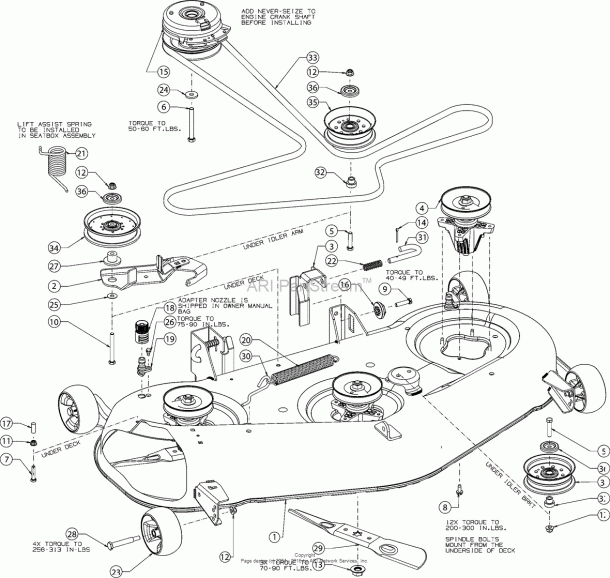 Troy Bilt Mustang 50 Deck Belt Diagram Troy Bilt Mustang 50 Deck Belt Diagram