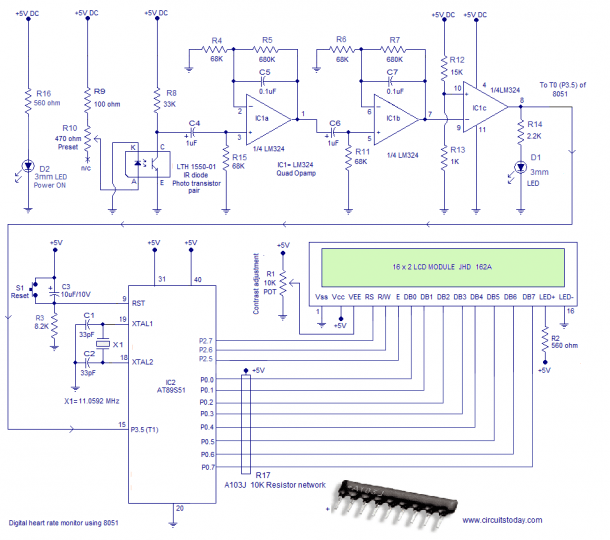 Heart Rate Monitor Using 8051 Microcontroller Measures The Heart | Best ... Heart Rate Monitor Using 8051 Microcontroller Measures The Heart | Best ...